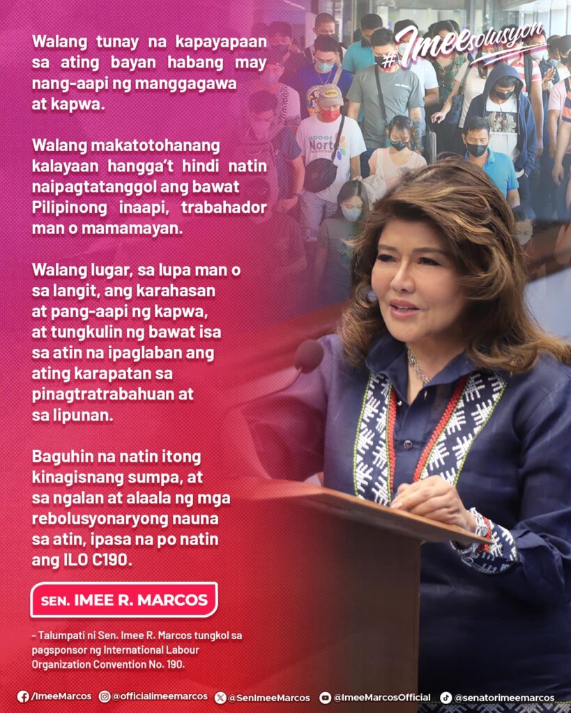 Imee: End abuse of informal workers - Good Morning Baguio