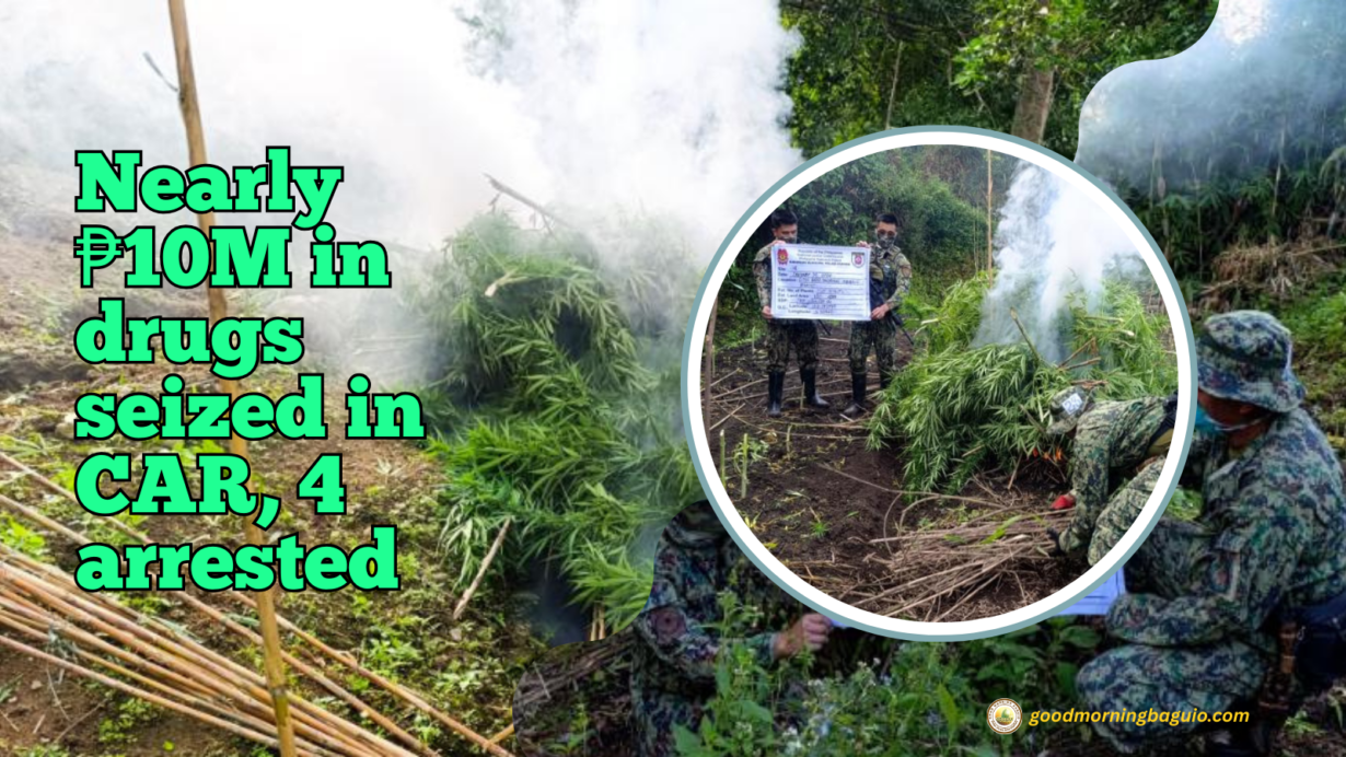 Police seize ₱9.8M in drugs across CAR - Good Morning Baguio